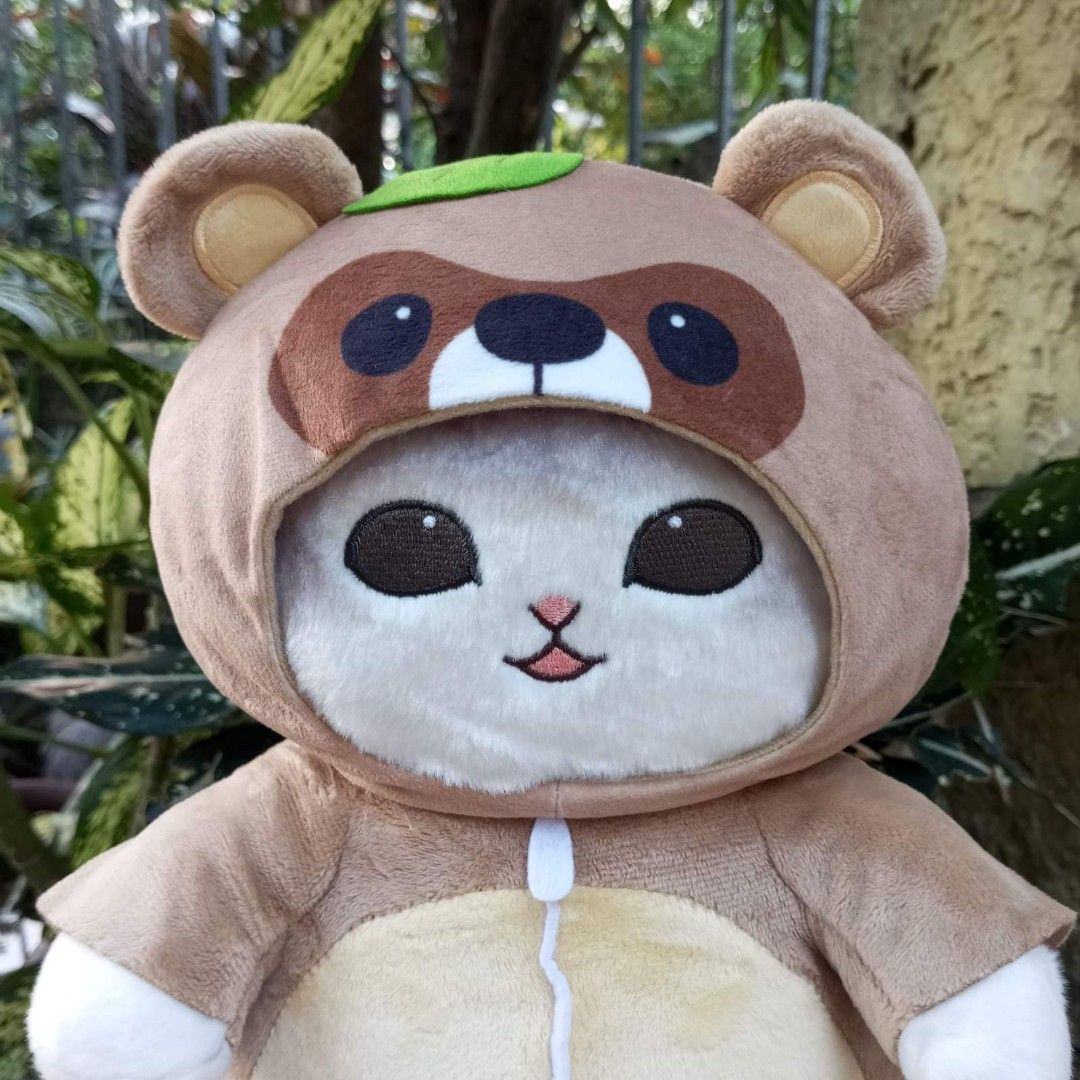 MOFUSAND Warm Raccoon Pajama Nyan Big Authentic Plush Toy, Hobbies ...