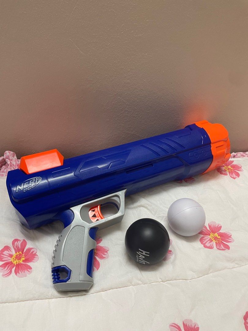 Nerf dog tennis blaster ball, Hobbies & Toys, Toys & Games on Carousell