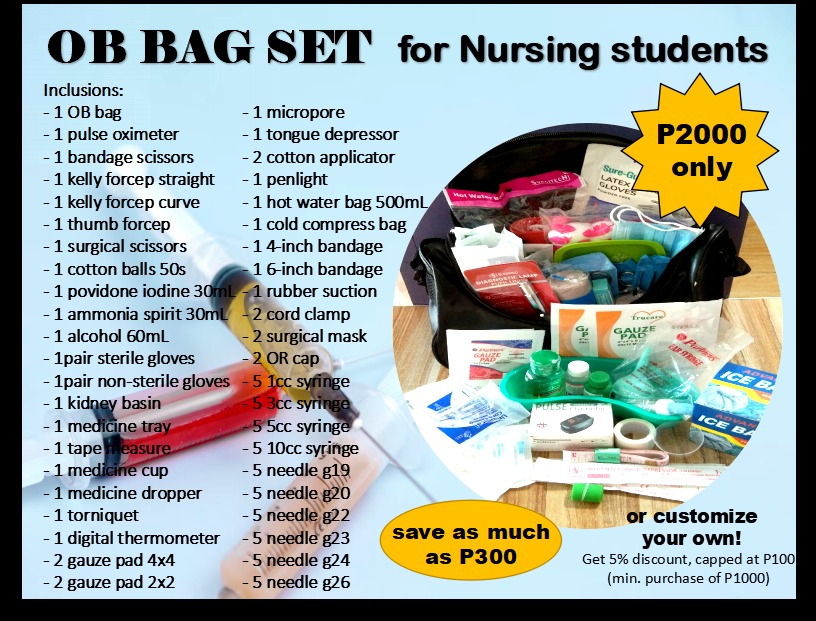 OB Bag Set w/ Contents, Health & Nutrition, Medical Supplies & Tools on ...