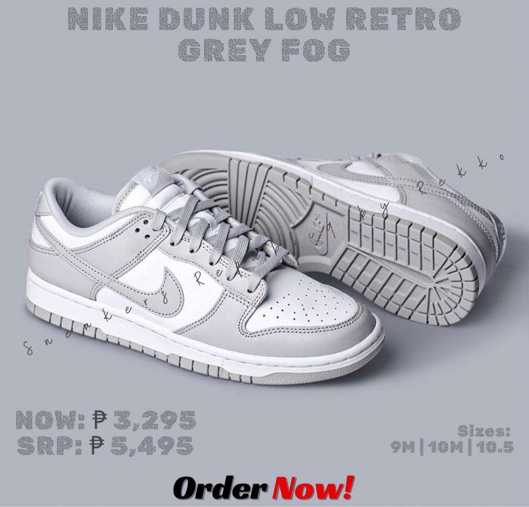 ORIGINAL DUNK LOW RETRO GREY FOG (LEGIT 100%), Men's Fashion, Footwear ...
