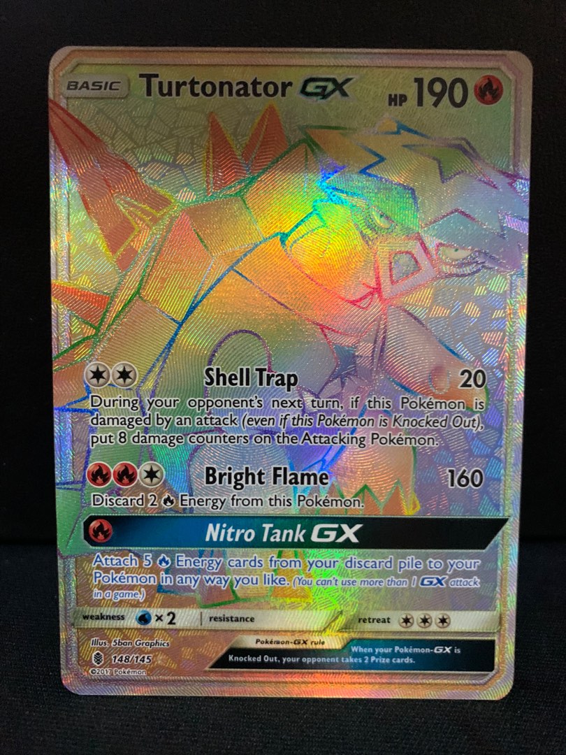 Pokemon Card Turtonator GX, Hobbies & Toys, Toys & Games on Carousell
