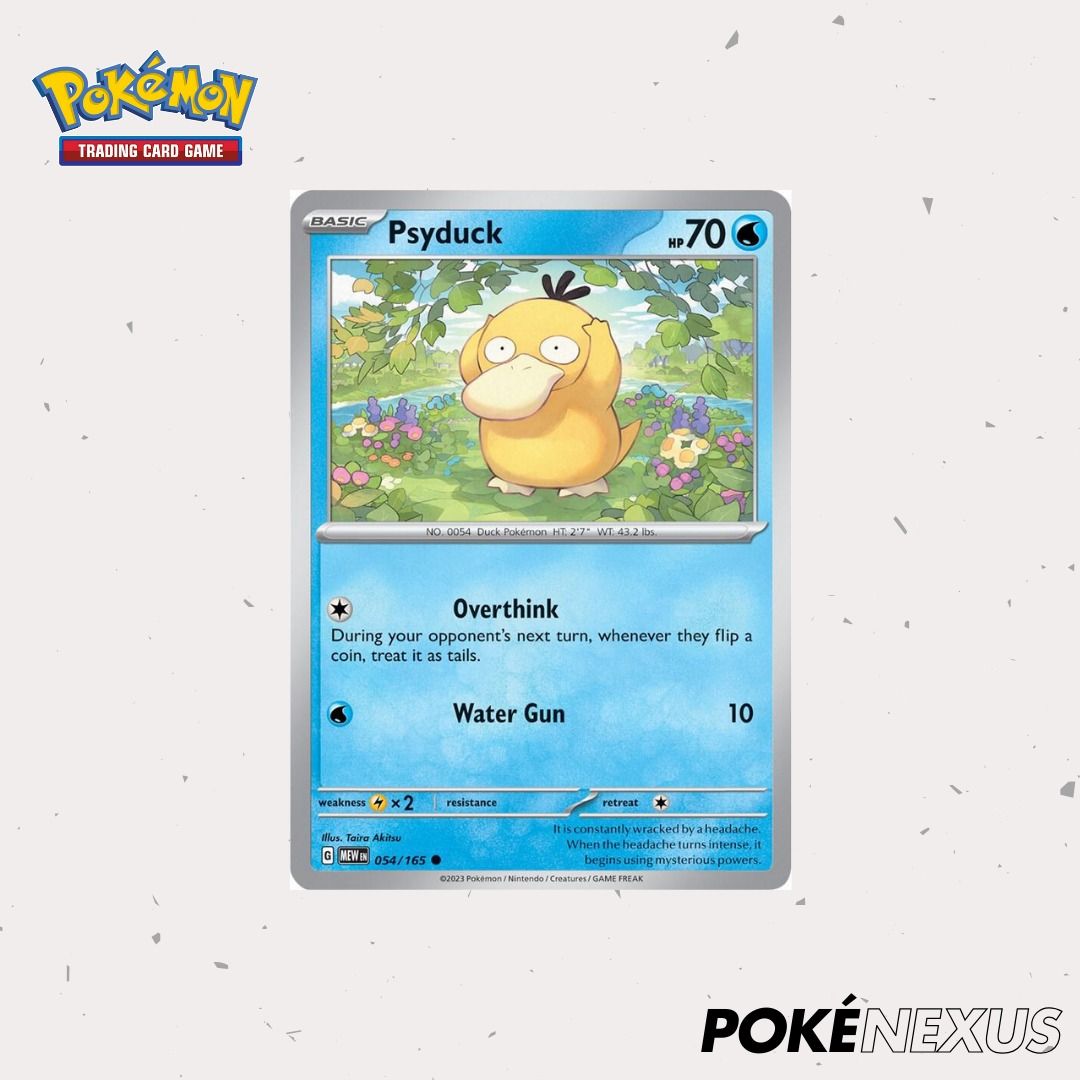 Pokemon Scarlet & Violet 151 - Psyduck - 054/165 - Common, Hobbies & Toys, Toys & Games on Carousell