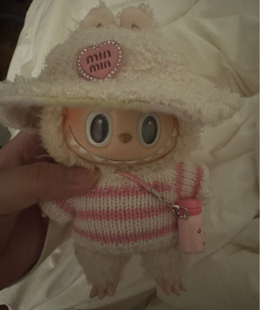 Pop mart Labubu v1 soybean with clothes, Hobbies & Toys, Toys & Games ...