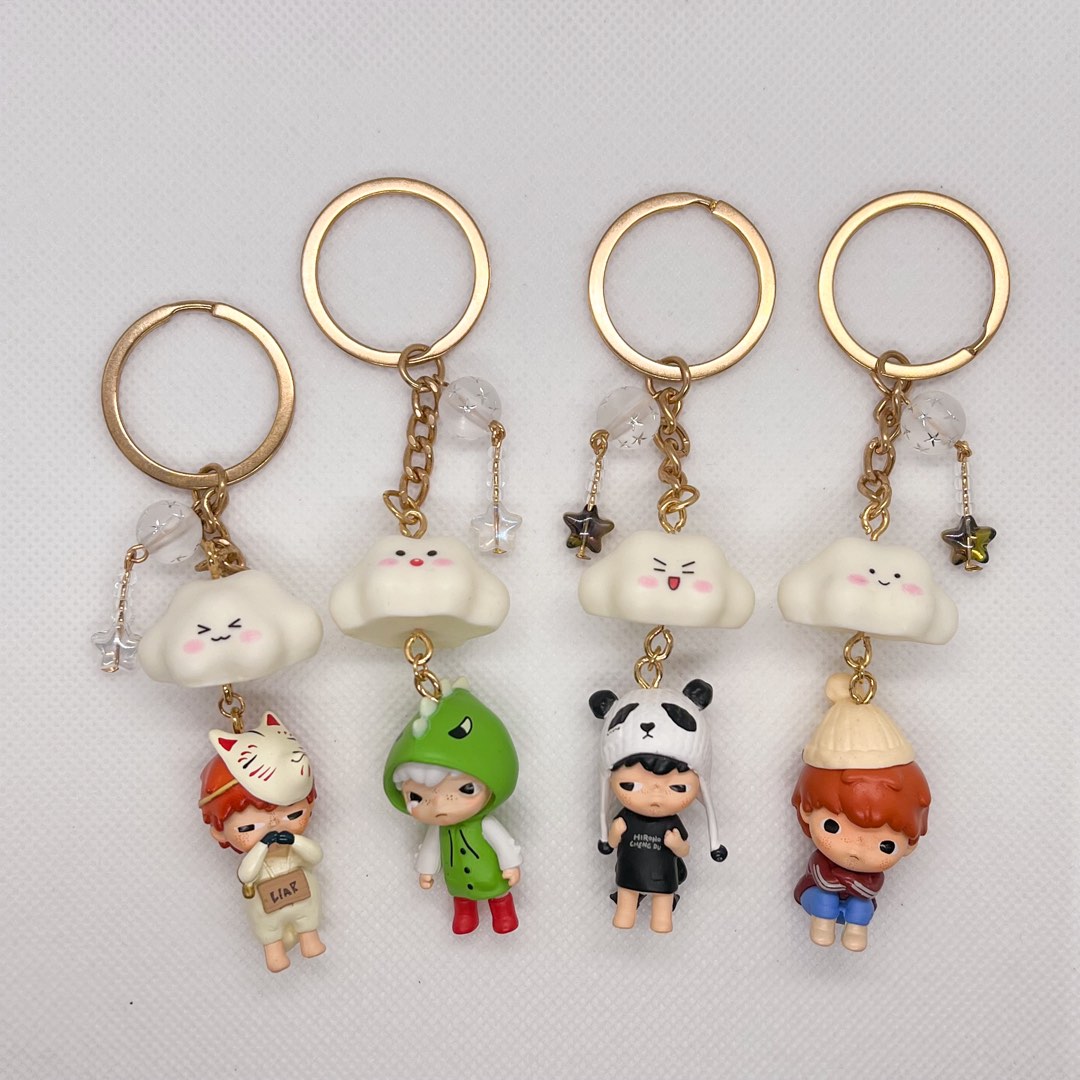 Popmart Hirono keychains (handcrafted), Hobbies & Toys, Stationary ...