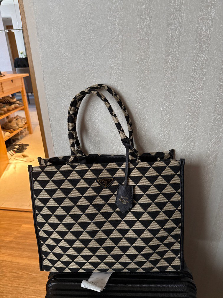 Prada Book Bag, Luxury, Bags & Wallets on Carousell