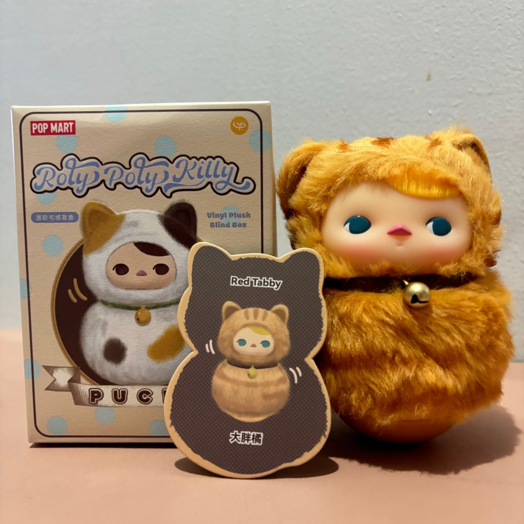 PUCKY [Red Tabby] Roly Poly Kitty Plush Pop Mart, Hobbies & Toys, Toys ...