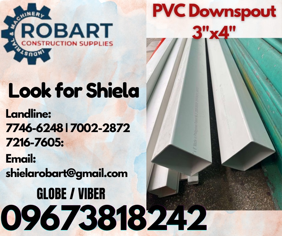 PVC Downspout 3"x4", Commercial & Industrial, Construction Tools ...