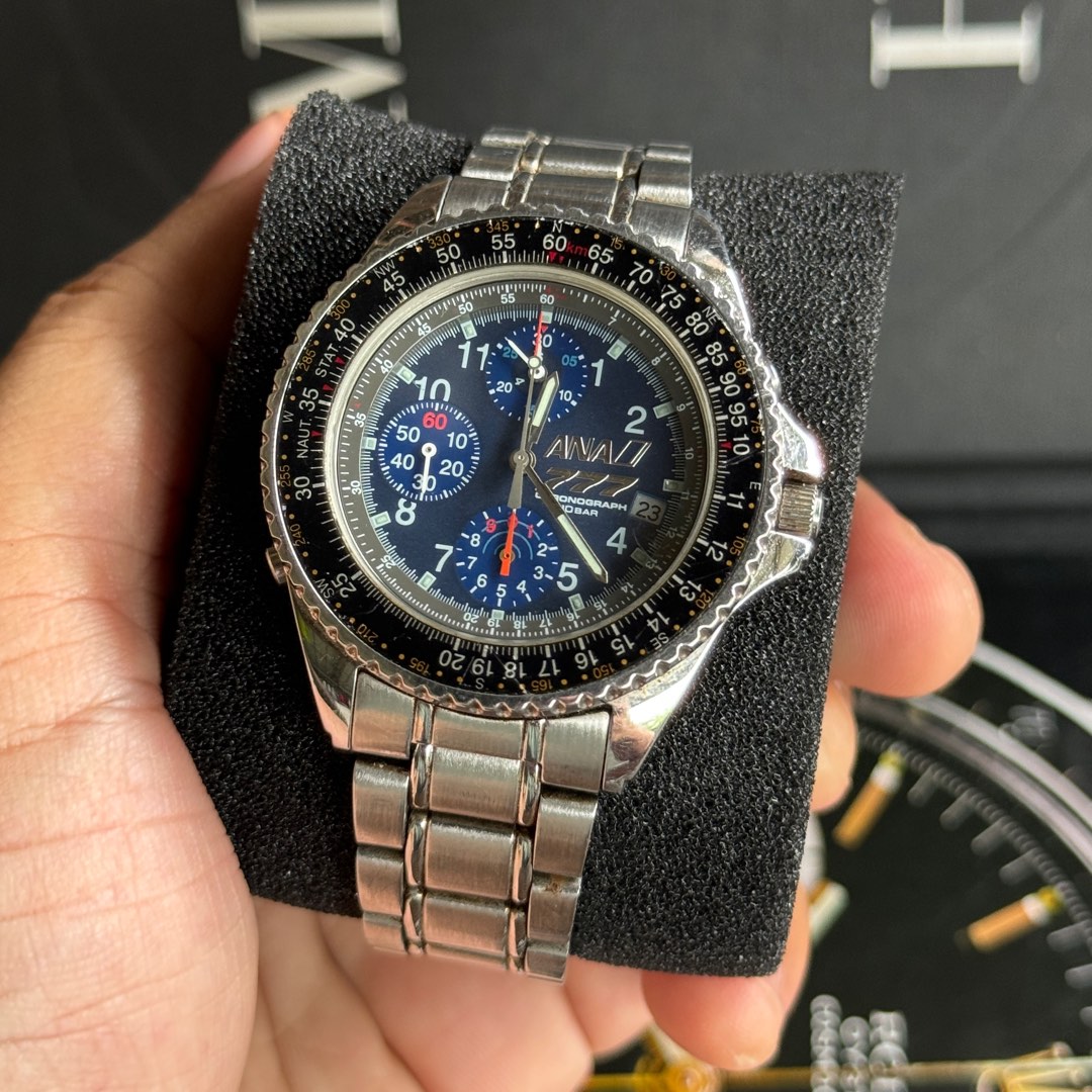 Rare ANA Pilot Chronograph, Luxury, Watches on Carousell