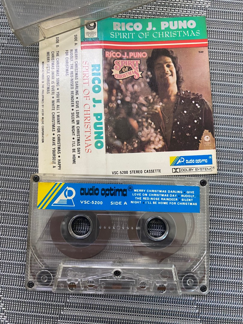 RICO J. PUNO - Spirit Of Christmas - OPM Philippines Original Music Album Cassette Tape ...
