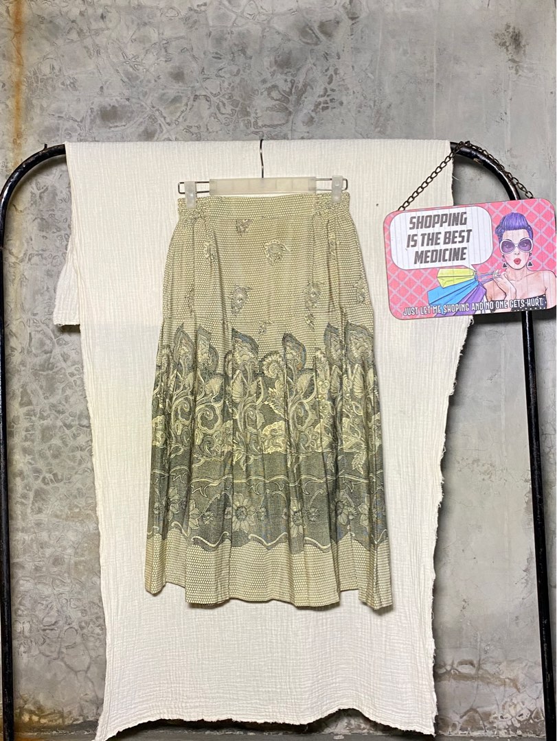 Rok midi skirt tanggung batik motif jadul vintage kuno lawas murah ...