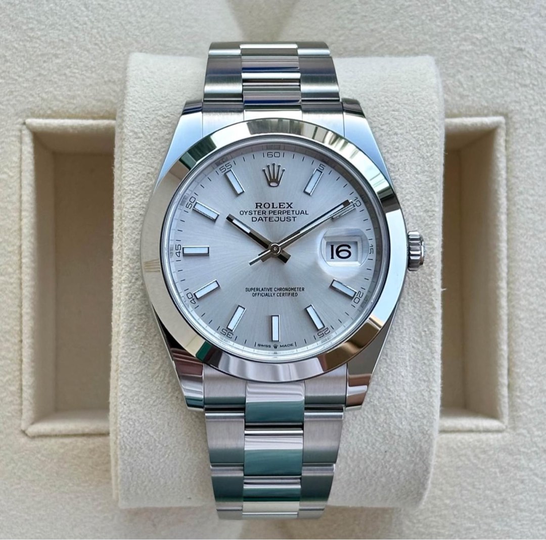 Rolex Datejust 126300 Silver Dial, Luxury, Watches on Carousell