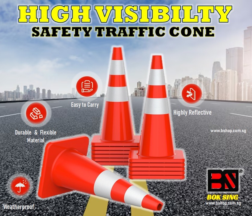 SAFETY TRAFFIC CONE/ HIGH VISIBLIITY SAFETY CONE- 70CM, Furniture ...