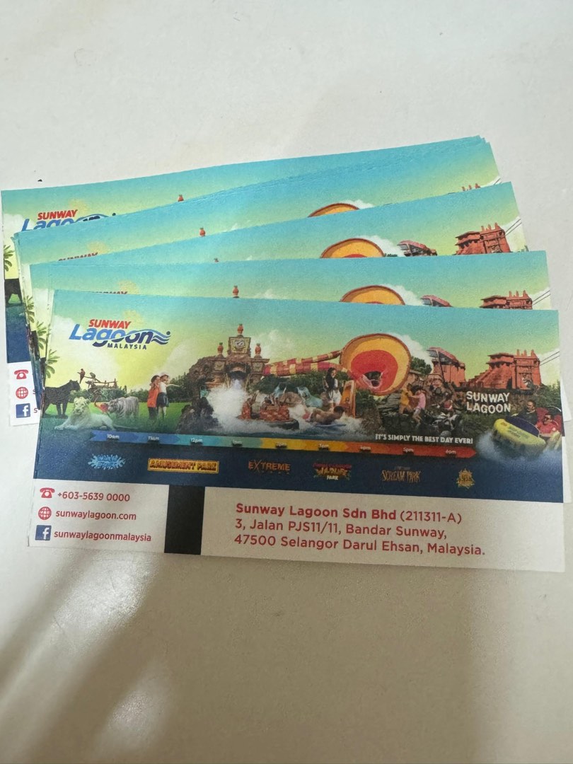 Sunway Lagoon ticket Open dated, Tickets & Vouchers, Local Attractions and Transport on Carousell