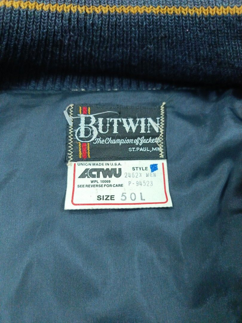 VINTAGE BUTWIN UNION MADE USA WOOL LEATHER VARSITY JACKET, Men's ...