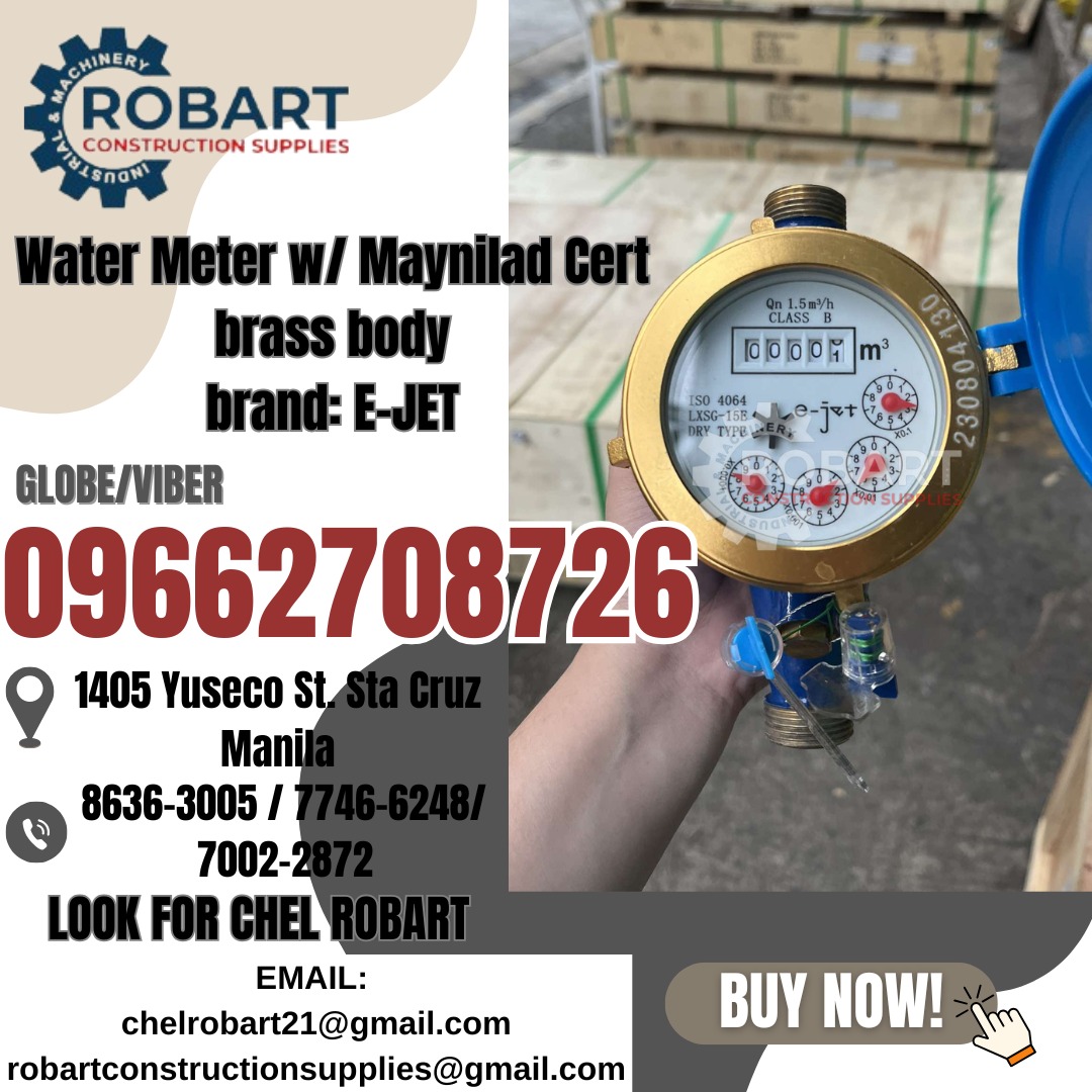 WATER METER W/ MAYNILAD CERT, Commercial & Industrial, Construction ...