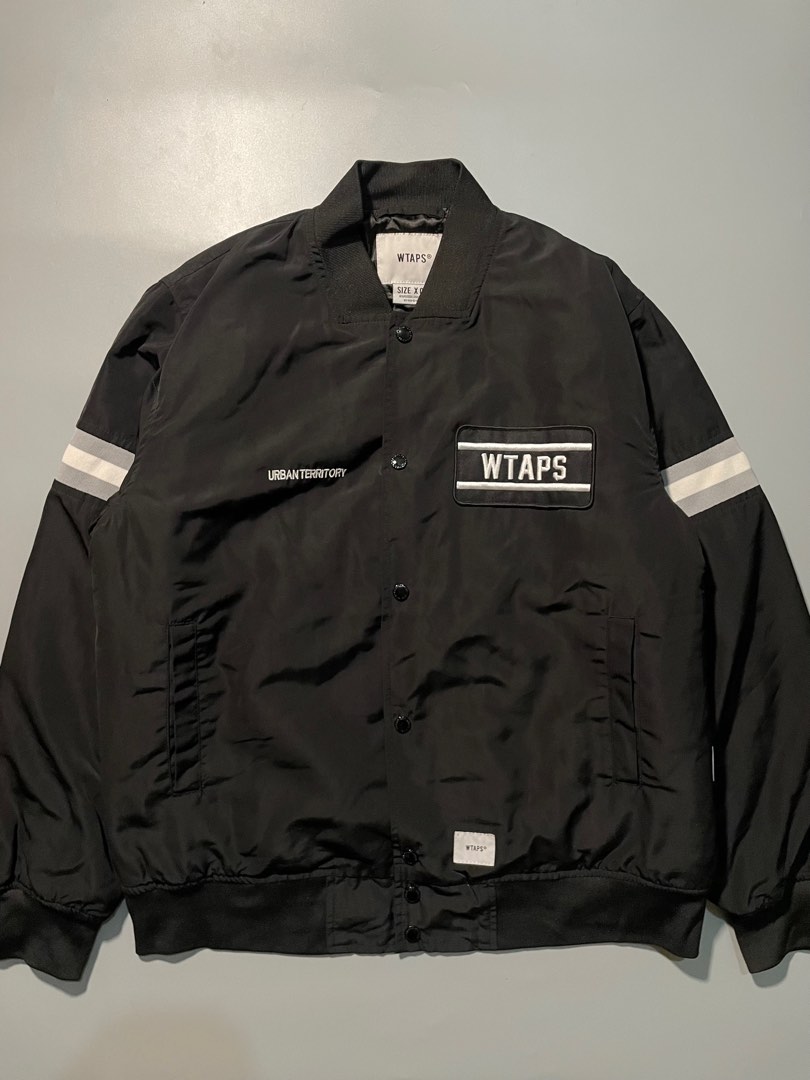 WTAPS Team Satin Bomber Jacket Black, Men's Fashion, Coats, Jackets and Outerwear on Carousell