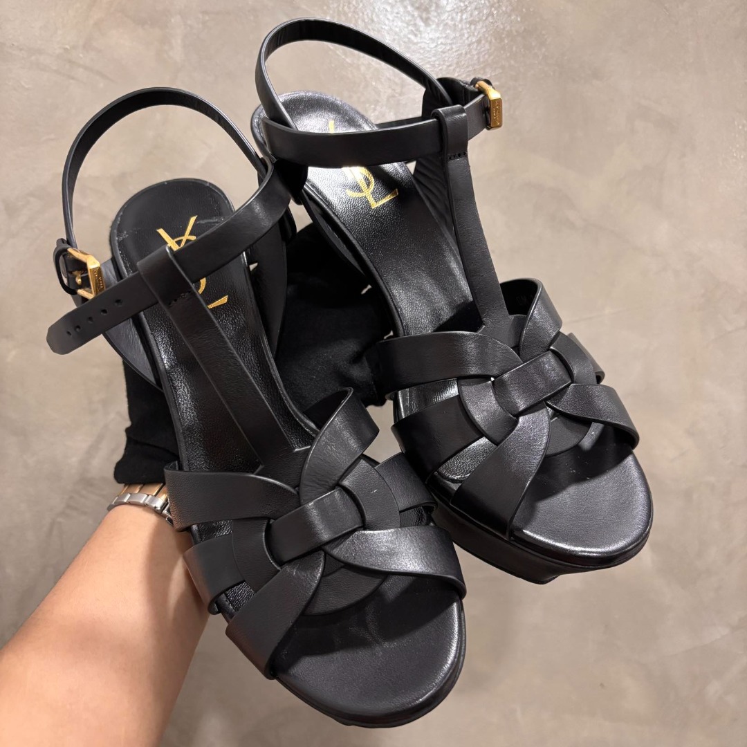 247006444 YSL SHOES HEELS SIZE 38 TRIBUTE BLACK, Luxury, Sneakers ...