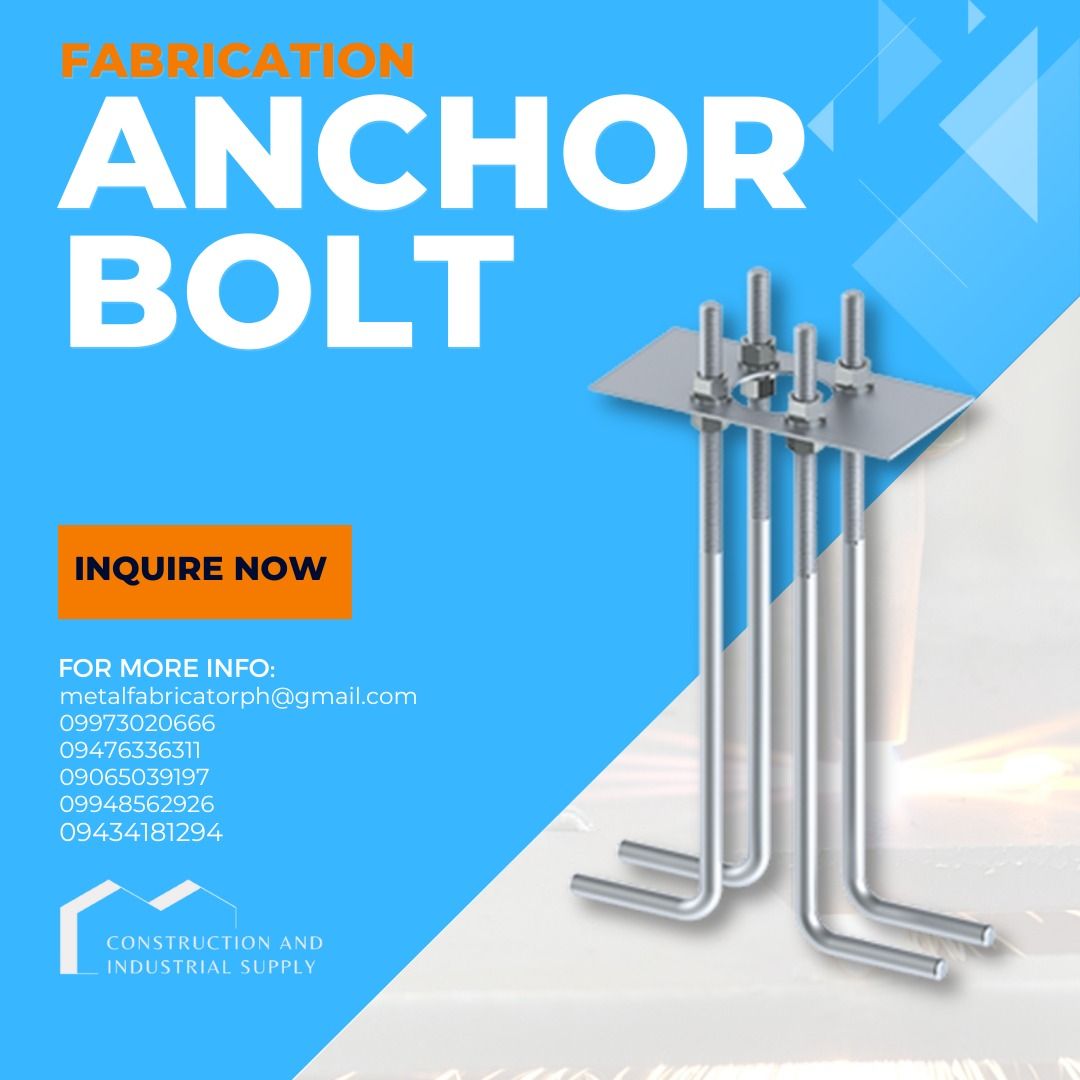 Anchor Bolt | MS Plate | Stud Bolt | Base Plate | Metal Fabrication ...