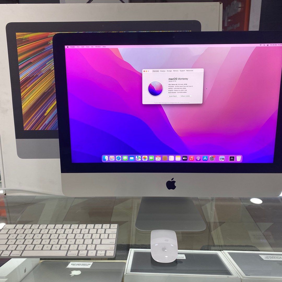 Apple iMac 21.5 inch 4K 2019 inte core i3 Ram 8GB HDD 1TB Ex Garansi ...