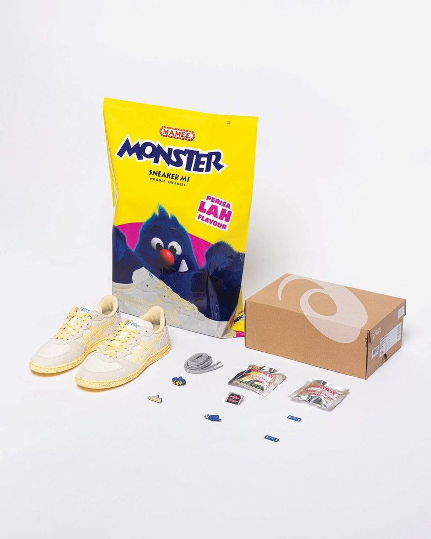 ASICS SKYHAND OG x MAMEE MONSTER x SNEAKERLAH, Men's Fashion, Footwear ...