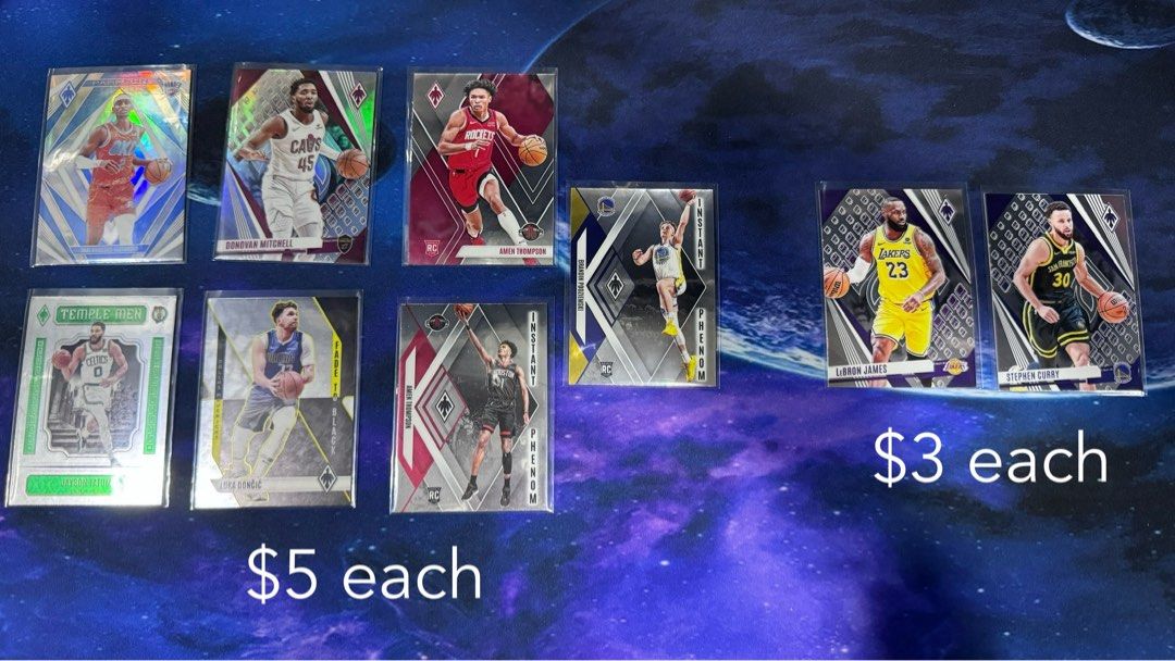Assorted NBA Phoenix 2023-24 Singles - Steph Curry, LeBron James ...
