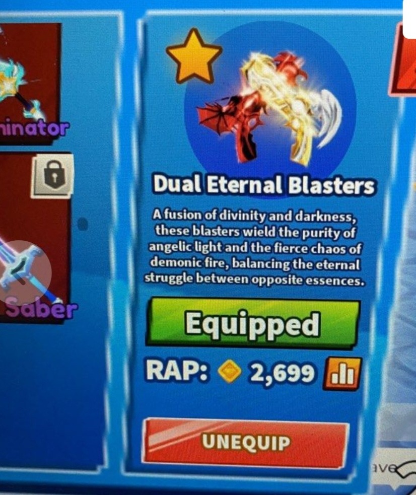 Blade ball dual eternal blaster w finisher, Video Gaming, Video Games ...