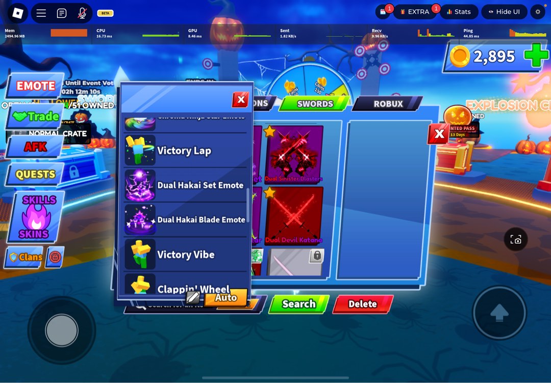 Blade ball explosions and emotes, Video Gaming, Gaming Accessories, In ...