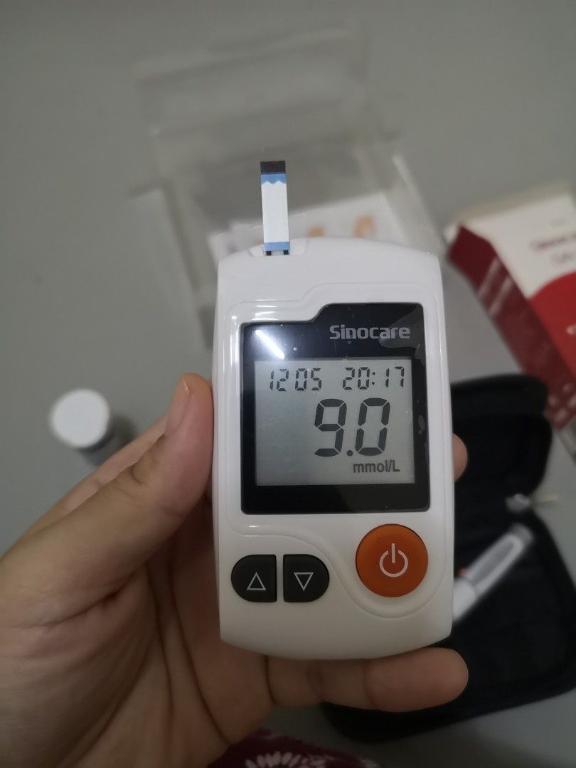 Blood Glucose Meter Diabetes Monitor Blood Sugar Alat Cek Kencing Manis ...