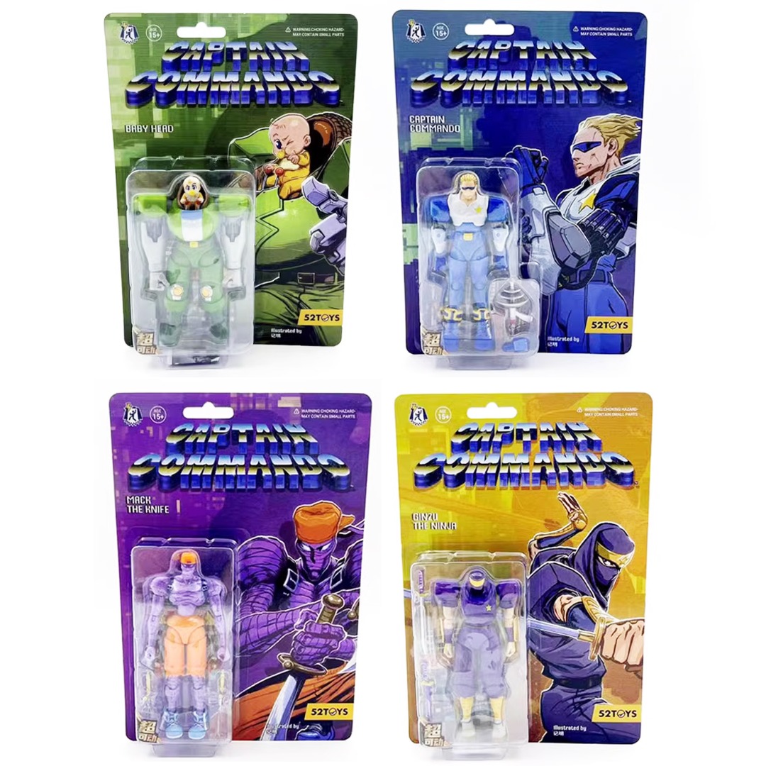 Capcom Game 52TOYS 1:18 Captain Commando BABY HEAD Ninja Mummy set of 4 ...
