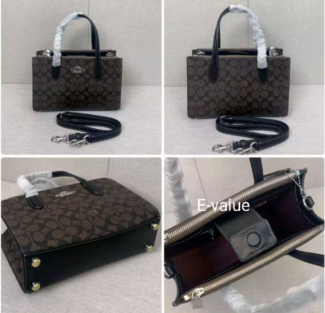 Coach Original Signature Nina Small Tote Crossbody Top Handle Bag For ...