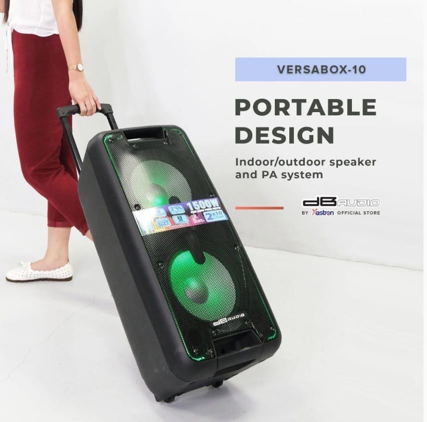 DB Audio by Astron VERSABOX-10 Portable Mobile Trolley Bluetooth ...
