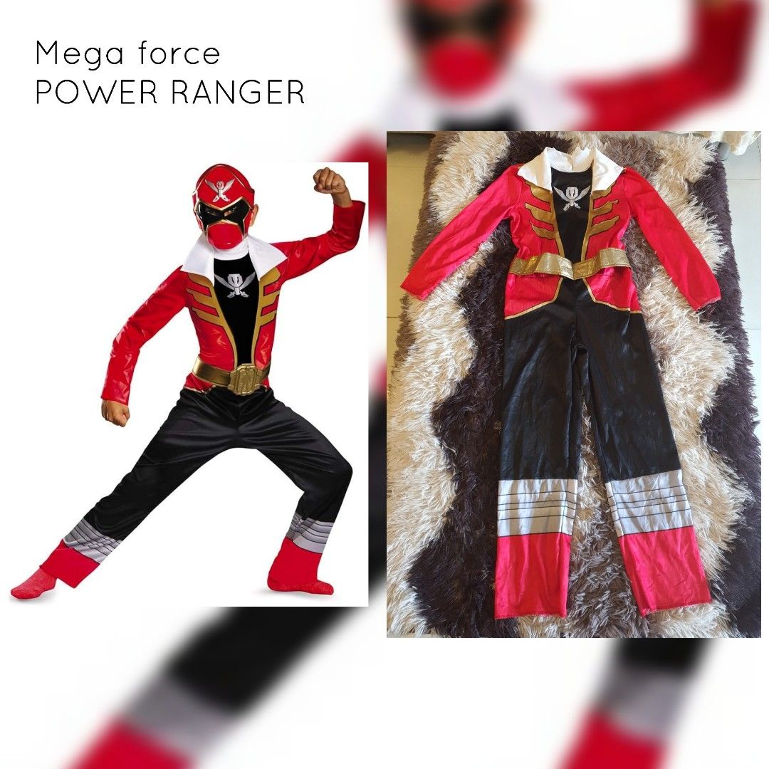 Disguise Saban Super MegaForce Power Rangers Red Ranger Classic Boys ...