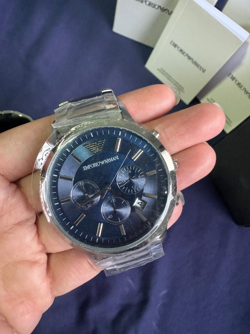 Emporio Armani Watch Men Watch stainless steel AR2448 Blue quartz ...