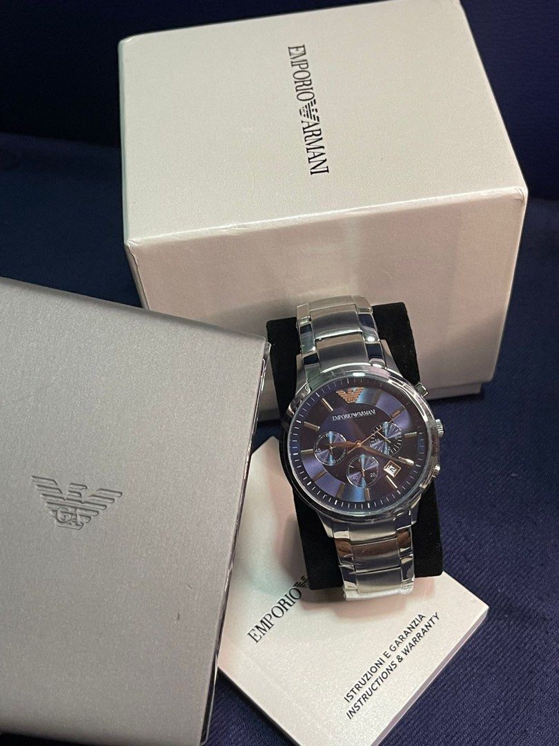 Emporio Armani Watch Men Watch stainless steel AR2448 Blue quartz ...