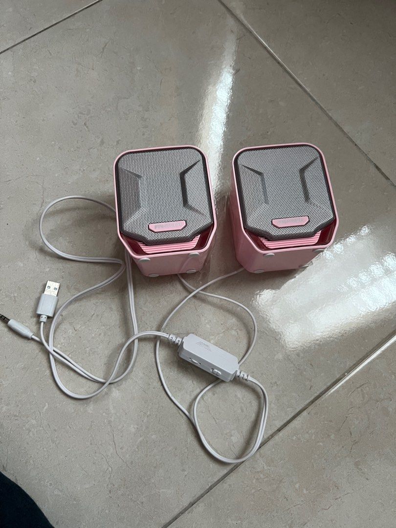 Fantech Speaker Pink RGB, Audio, Soundbars, Speakers & Amplifiers on Carousell