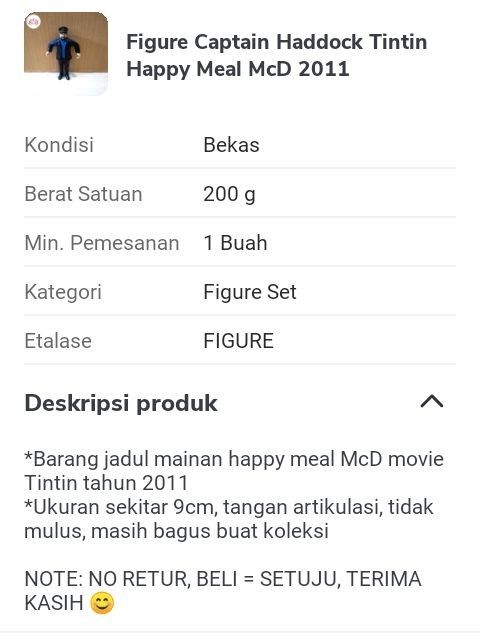 Figure Captain Haddock Tintin Happy Meal McD 2011, Toys & Collectibles ...