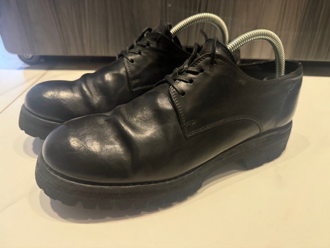 Guidi 792V Black Vibram Lug Sole Derbies, 男裝, 鞋, 靴 - Carousell