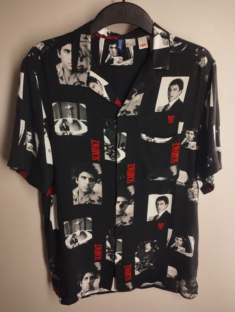 H&M Scarface, Men's Fashion, Tops & Sets, Formal Shirts on Carousell