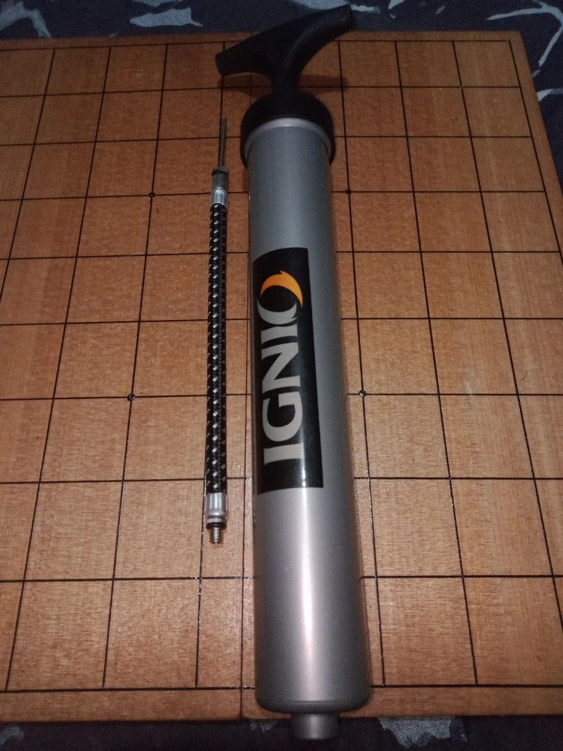 IGNIO Soccer Ball Pump Silver, Sports Equipment, Other Sports Equipment and Supplies on Carousell