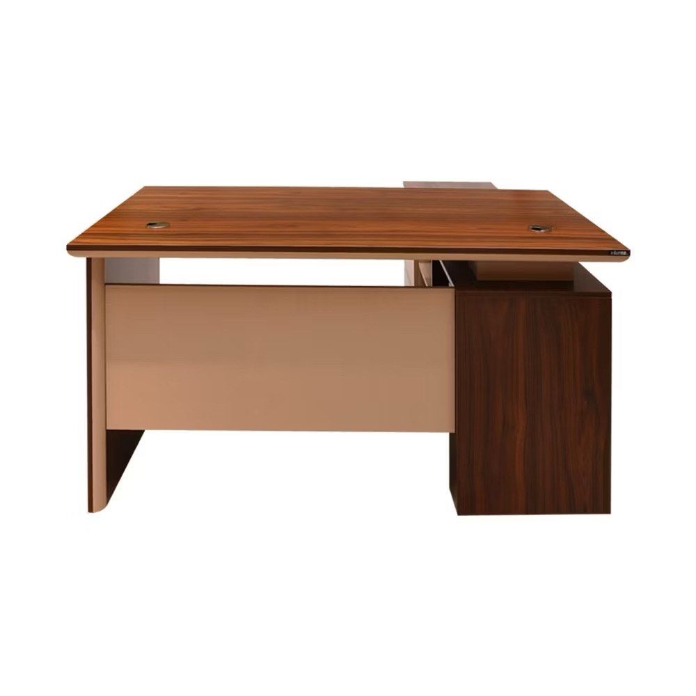 Informa Monthana Meja Kantor Sisi Kiri 1407 - Cokelat Office Table ...