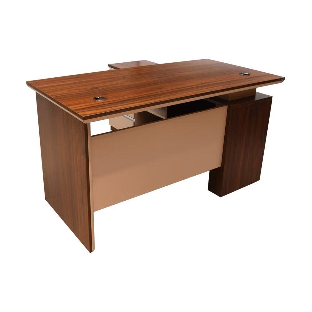 Informa Monthana Meja Kantor Sisi Kiri 1407 - Cokelat Office Table ...