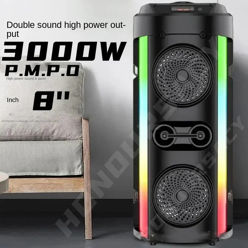 Karaoke Sound Box Caixa De Som 3000W P.M.P.O RGB Color Party DJ Sound ...