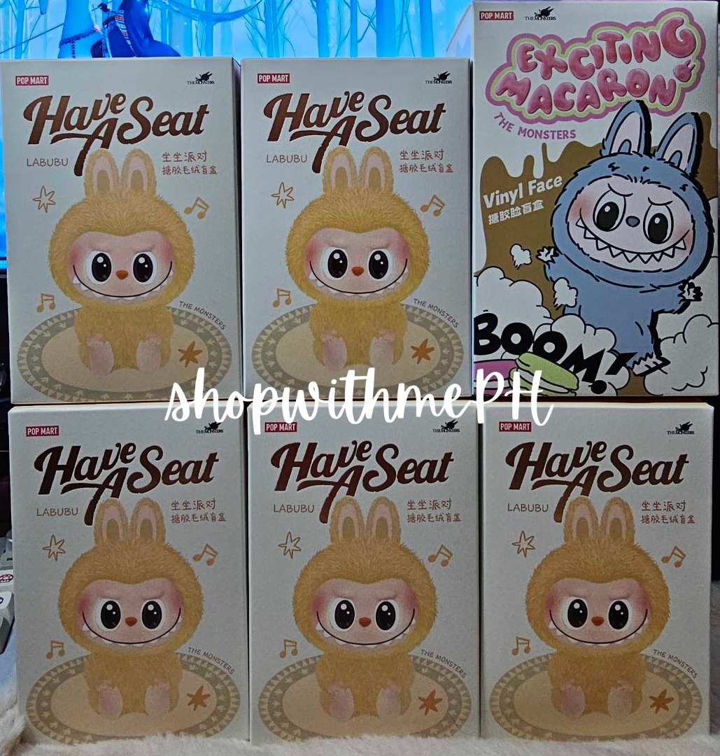 Labubu Have a Seat V2 Popmart, Hobbies & Toys, Toys & Games on Carousell