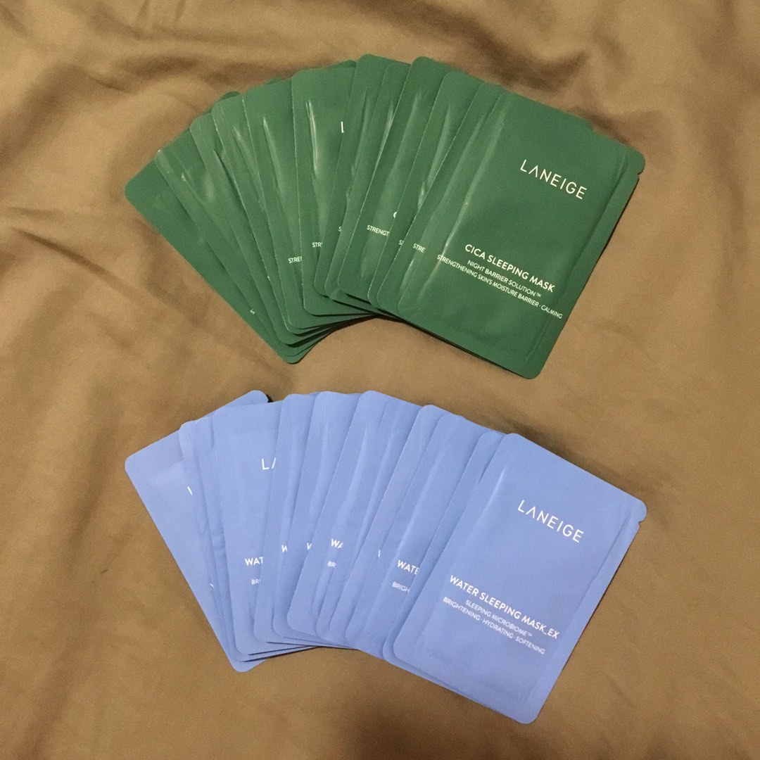 Laneige Water Sleeping Mask EX 4ml & Cica Sleeping Mask 3ml Samples ...