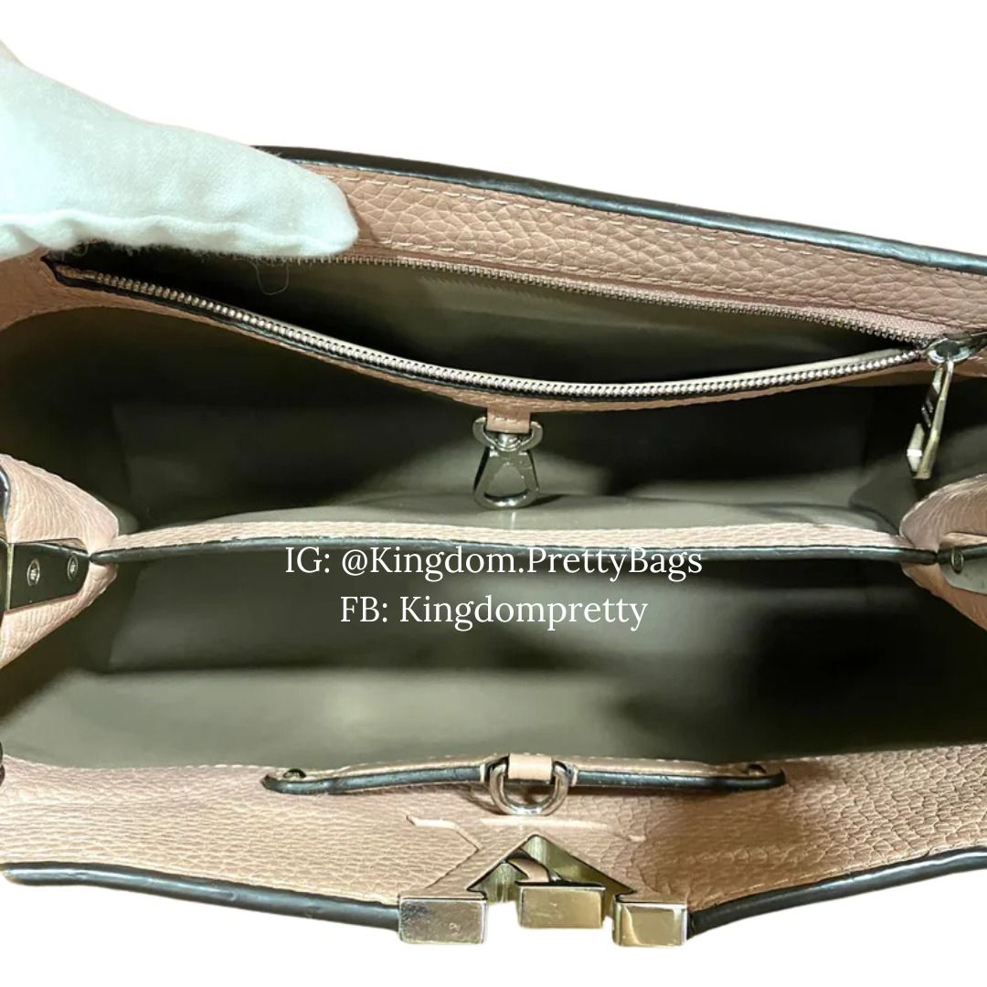 Louis Vuitton LV Logo Capucines MM Size Top Handle Crossbody Bag in ...