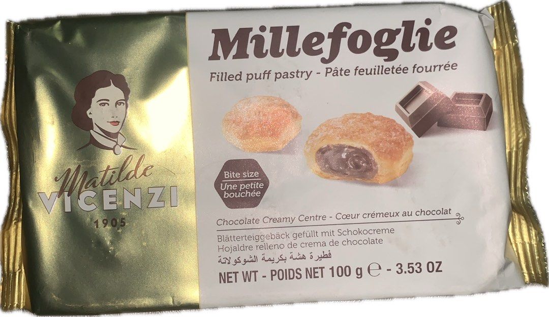 Matilde Vicenzi Millefoglie Filled Puff Pastry 100G Chocolate / Apricot ...