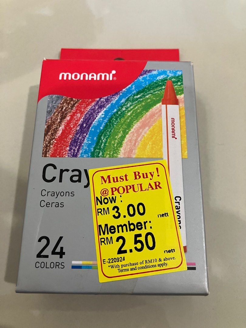 Monami Crayon (24), Hobbies & Toys, Stationery & Craft, Art & Prints on ...