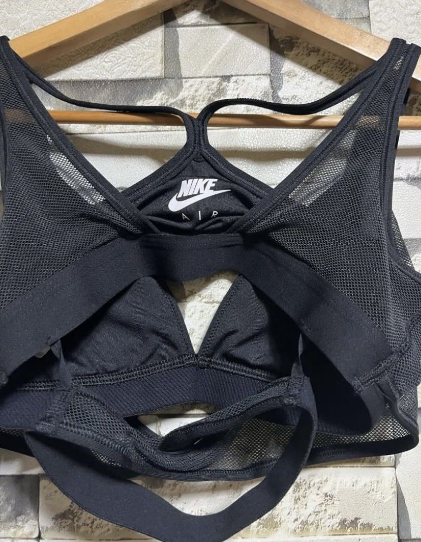 Nike Air criss cross net sports bra (padded) top, Women's Fashion ...