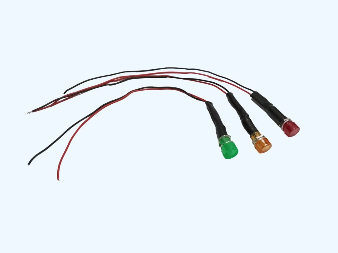 PILOT BULB 12V CIRCLE HEAD 10mm 2-PIN with WIRE (1-PC per ORDER ...