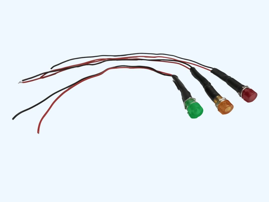 PILOT BULB 12V CIRCLE HEAD 10mm 2-PIN with WIRE (1-PC per ORDER ...